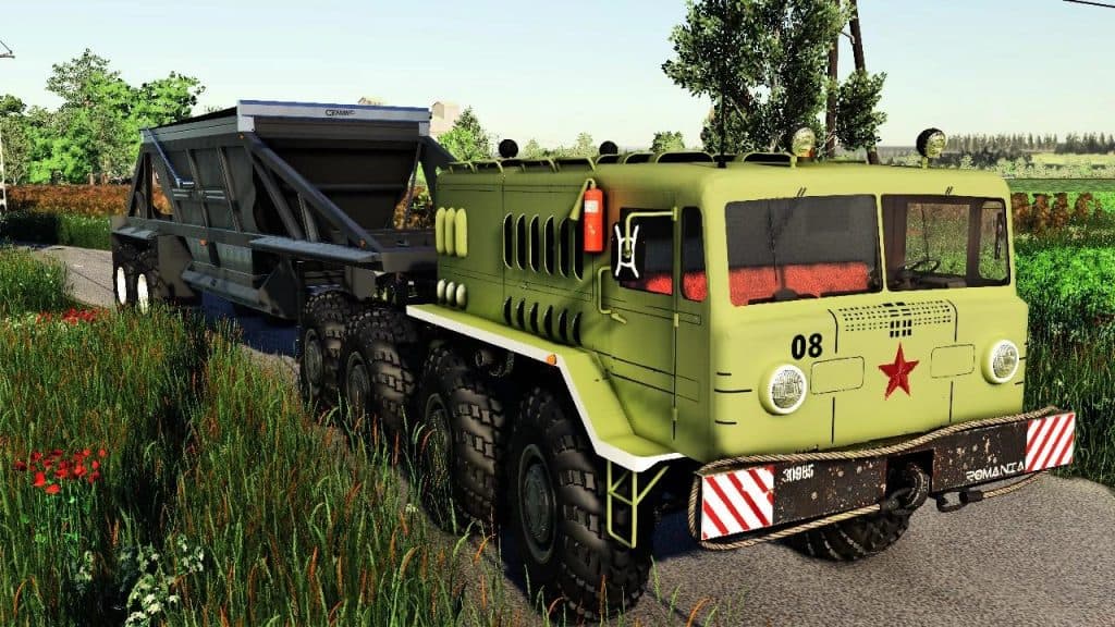FS19 MAZ pack & trailer v1.0 - FS 19 Trucks Mod Download