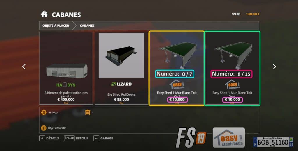 FS19 Easy Shed - FS 19 Objects Mod Download