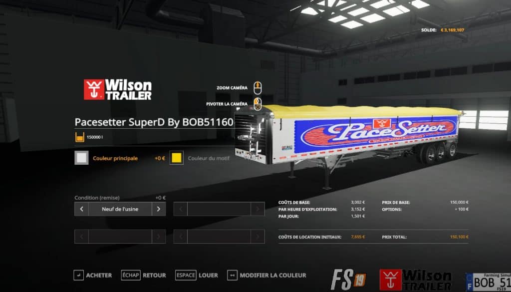 FS19 Wilson SuperB - FS 19 Trailers Mod Download