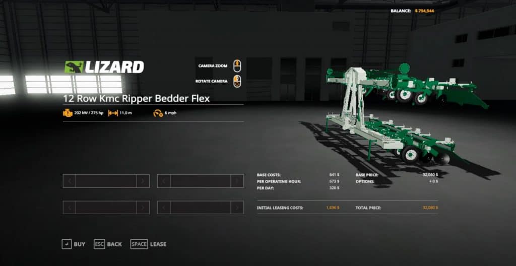 FS19 12 Row Kmc Ripper Bedder Flex v1.0.0.0 - FS 19 Implements & Tools ...