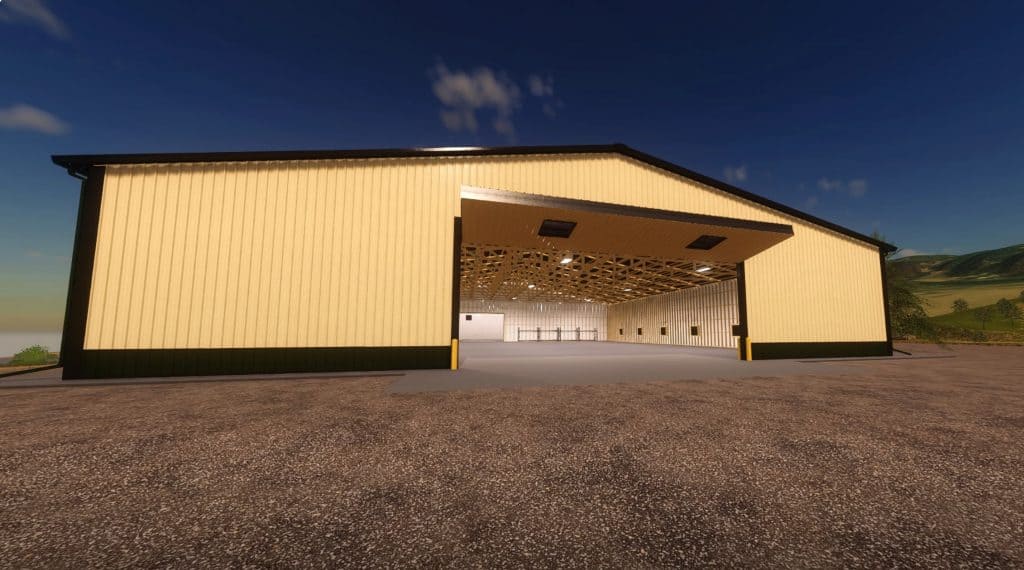 FS19 120x225 Beige Green Shop v1.0.0 (2) - Farming simulator 19 / 17 ...