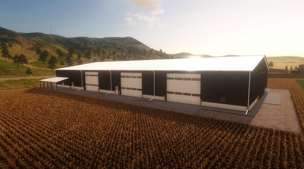 FS19 120x225 White Grey Shop v1.0.0 (1) - Farming simulator 19 / 17 ...