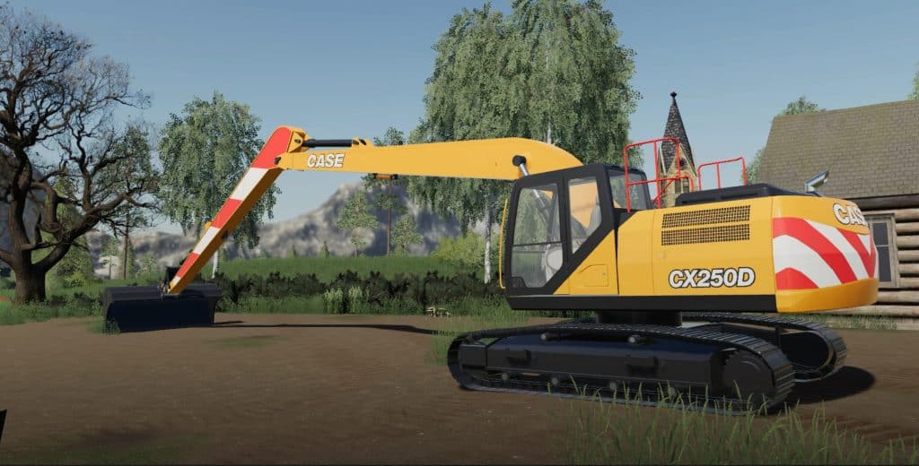 FS19 CASE CX250D Long Reach Excavator v1.0.0 (2) - Farming simulator 19 ...
