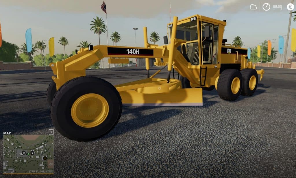 FS19 Caterpillar 140H v1.0.0.0 - FS 19 Forklifts / Excavators Mod Download