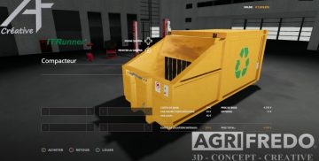FS19 Compactor trailer v1.0.0 (2) - Farming simulator 19 / 17 / 15 Mod