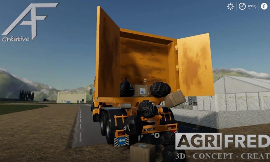 FS19 Compactor trailer v1.0.0.0 - FS 19 Trailers Mod Download