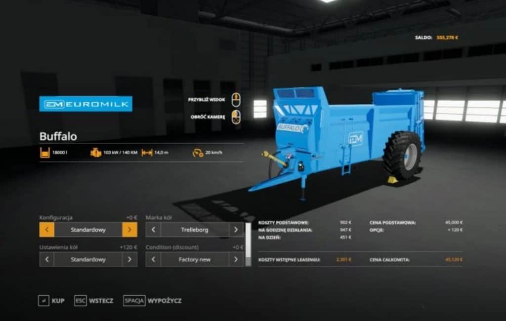 FS19 EuroMilk BUFFALO v1.0.0.0 - FS 19 Trailers Mod Download