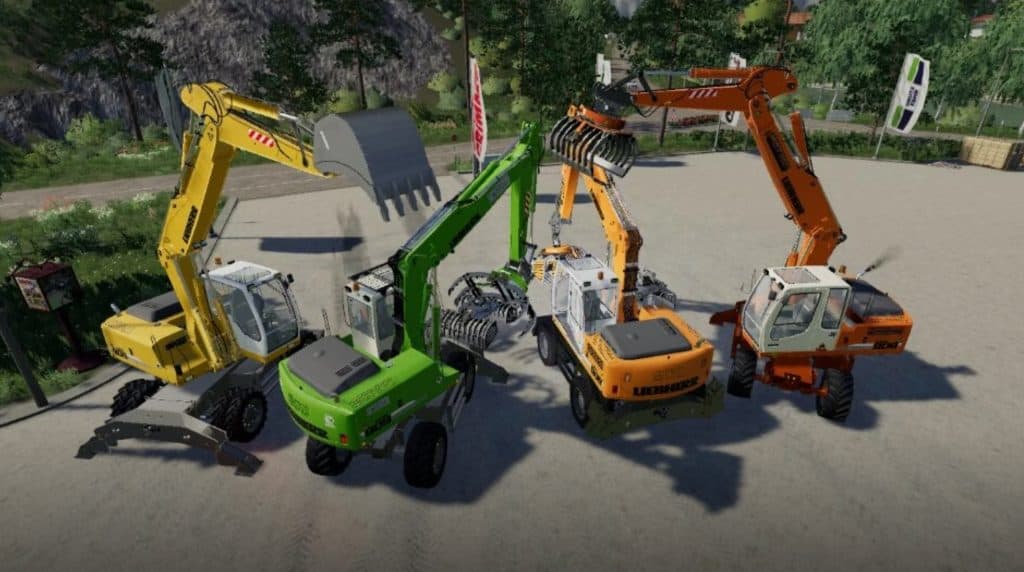FS19 LIEBHERR 909 Pack v1.0.1 - FS 19 Forklifts / Excavators Mod Download