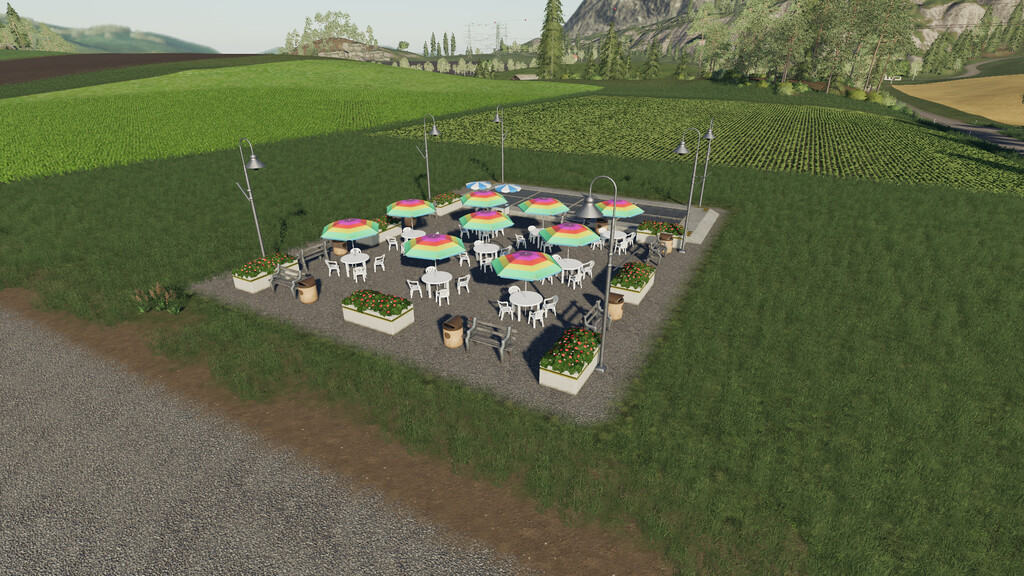 FS19 Icecafé And Grill Party 1.3.0.0 - FS 19 Objects Mod Download