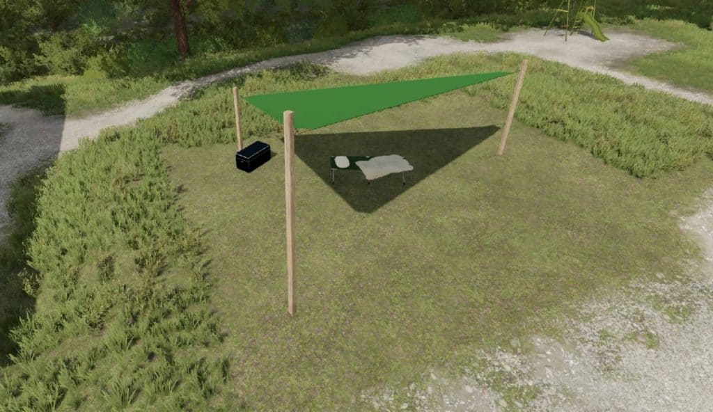FS22 Camp bed v1.0.0 (2) - Farming simulator 19 / 17 / 15 Mod