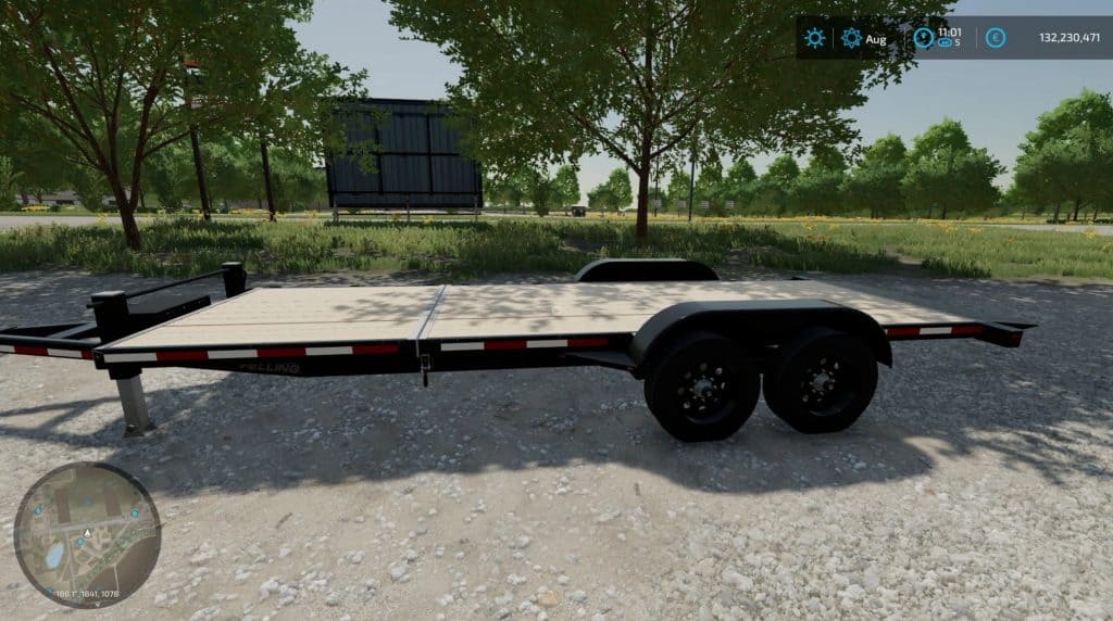 FS22 Felling Tilt Deck Trailer v1.0.0.0 - FS 22 Trailers Mod Download