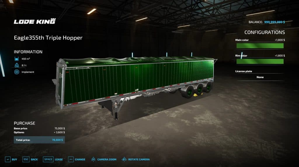 FS22 Triple Hopper Trailer v1.0.0.0 - FS 22 Trailers Mod Download