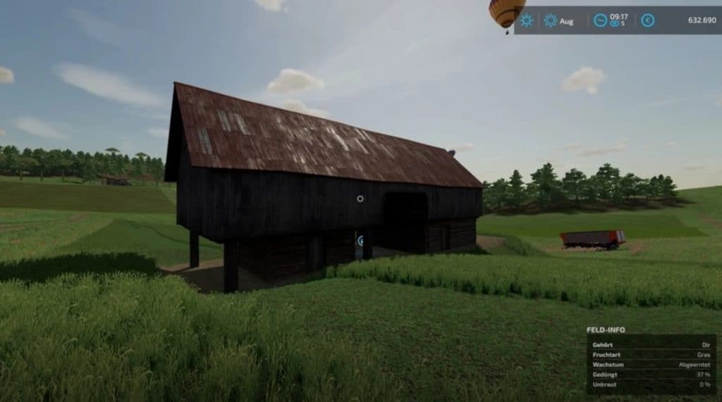 FS22 Wooden barn v1.0.0.0 - FS 22 Buildings Mod Download