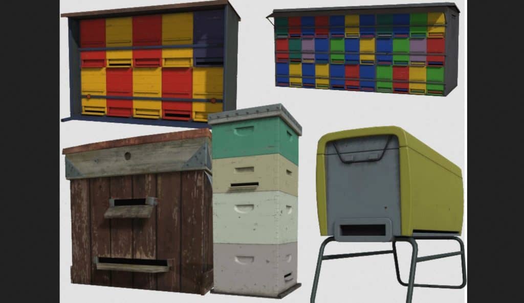FS22 Bee Hive Pack Extended v1.0 - FS 22 Objects Mod Download