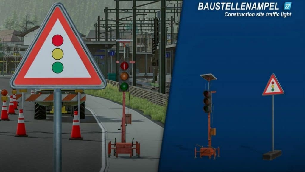 FS22 Construction site traffic light v1.0.0.0 - FS 22 Objects Mod Download