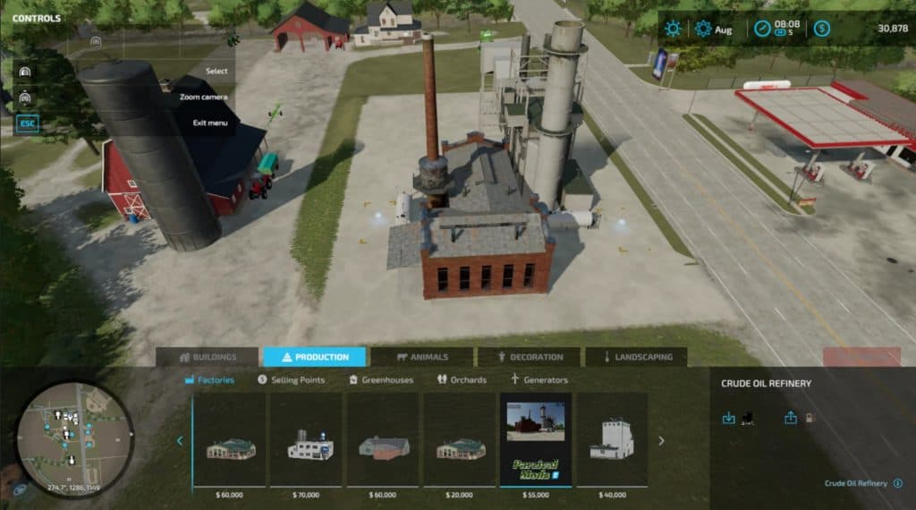 FS22 Crude Oil Refinery v1.0.0.0 - FS 22 Objects Mod Download