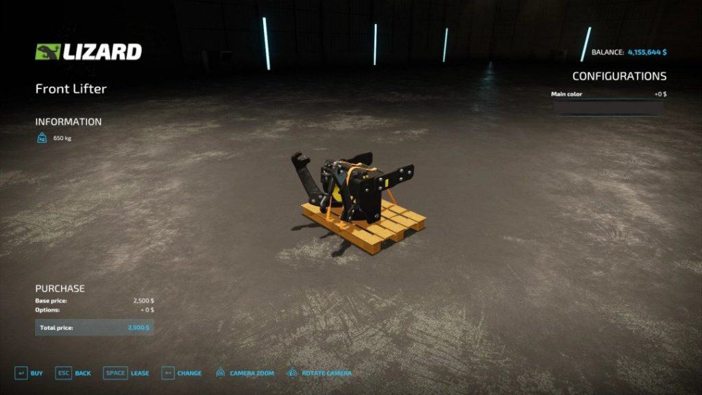 FS22 Front lifter v1.0 - FS 22 Implements & Tools Mod Download