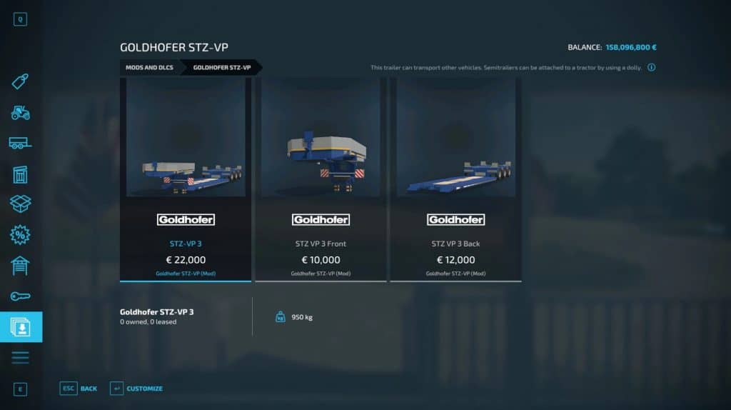 FS22 Goldhofer STZ-VP 3 v1.0.0 (2) - Farming simulator 19 / 17 / 15 Mod