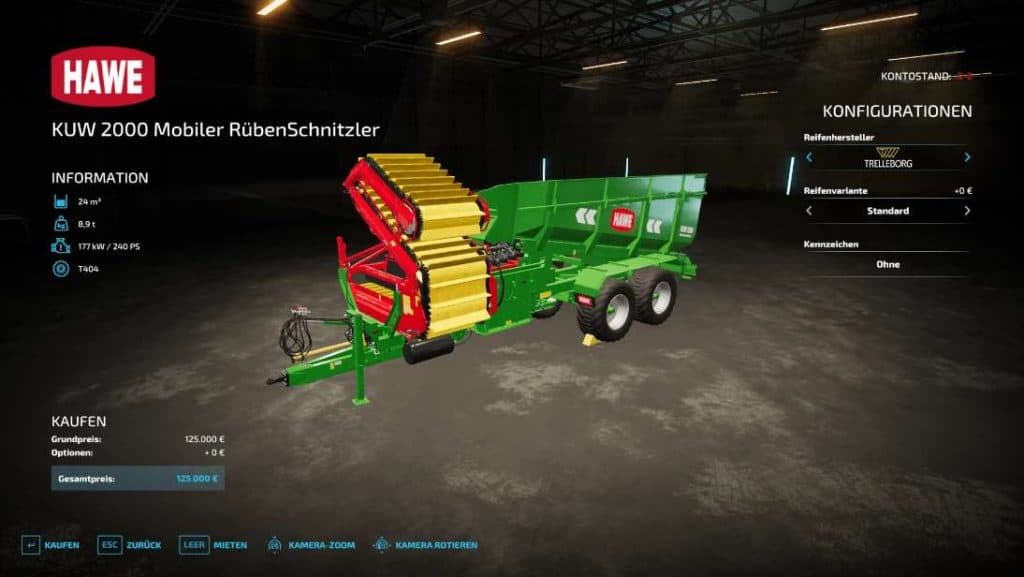 FS22 Hawe 2000 Beet Cutter v1.0.0.0 - FS 22 Implements & Tools Mod Download