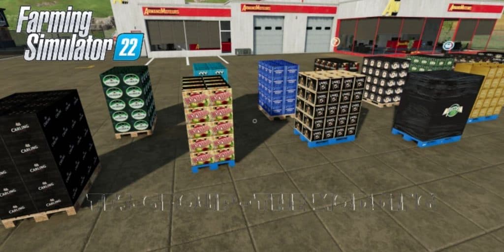 FS22 PALETTES DE BOISSONS v1.0.0.0 - FS 22 Objects Mod Download