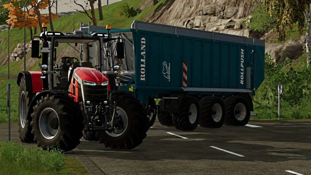 FS22 Rolland RollPush Trailer v1 (2) - Farming simulator 19 / 17 / 15 Mod