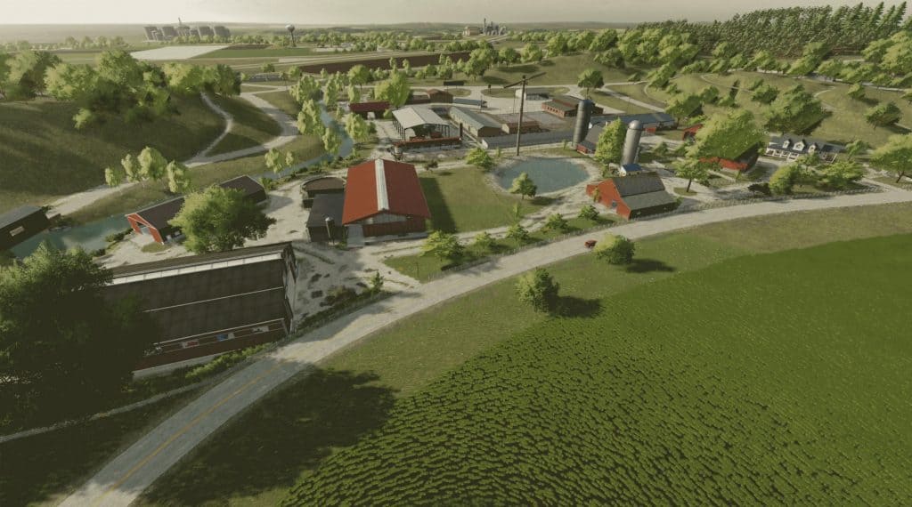 FS22 The Red Farm on Elmcreek V1 (2) - Farming simulator 19 / 17 / 15 Mod