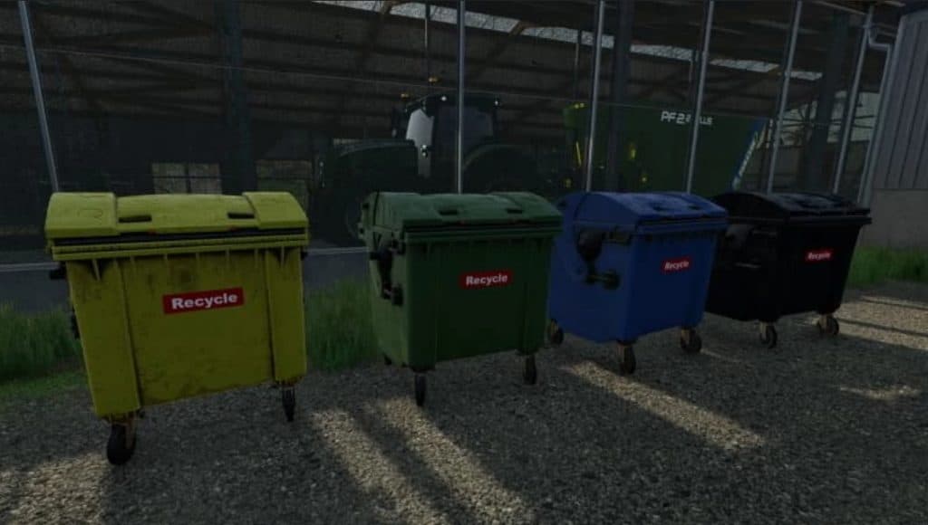 FS22 Trashbin Pack v1.0.0.0 - FS 22 Objects Mod Download