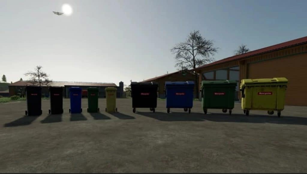 FS22 Trashbin Pack v1.0.0.2 - FS 22 Objects Mod Download