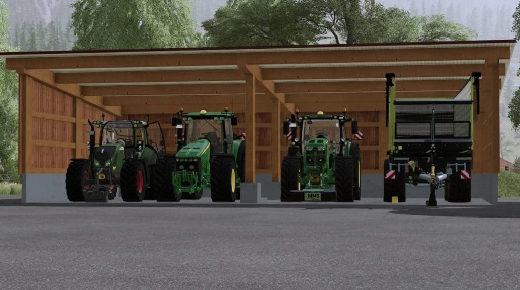 FS22 Large wooden stand v1.0.1.0 - FS 22 Objects Mod Download