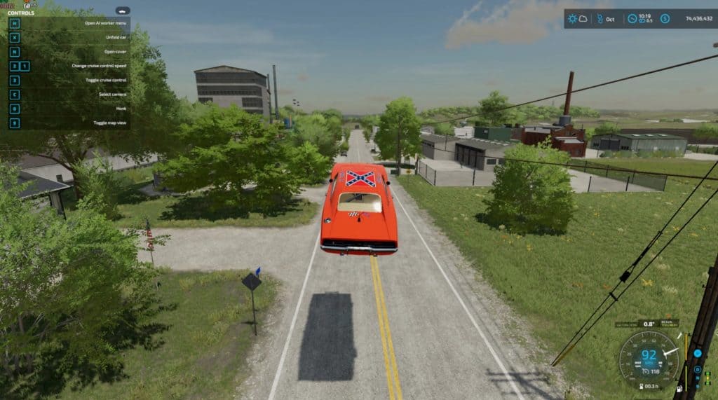 FS22 The General Lee v1.0.0 (2) - Farming simulator 19 / 17 / 15 Mod