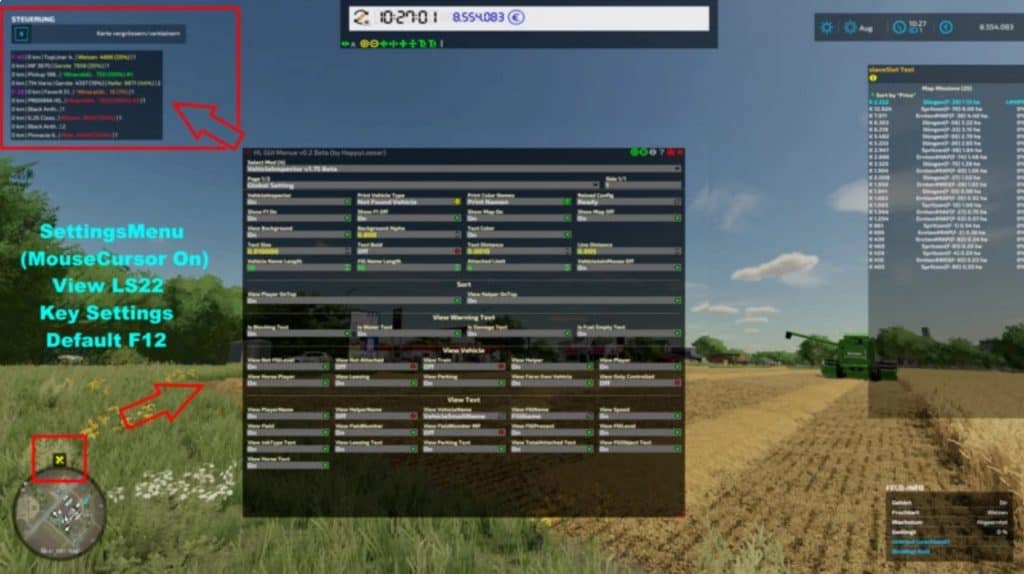 FS22 VehicleInspector v1.8 Beta - FS 22 Other Mod Download