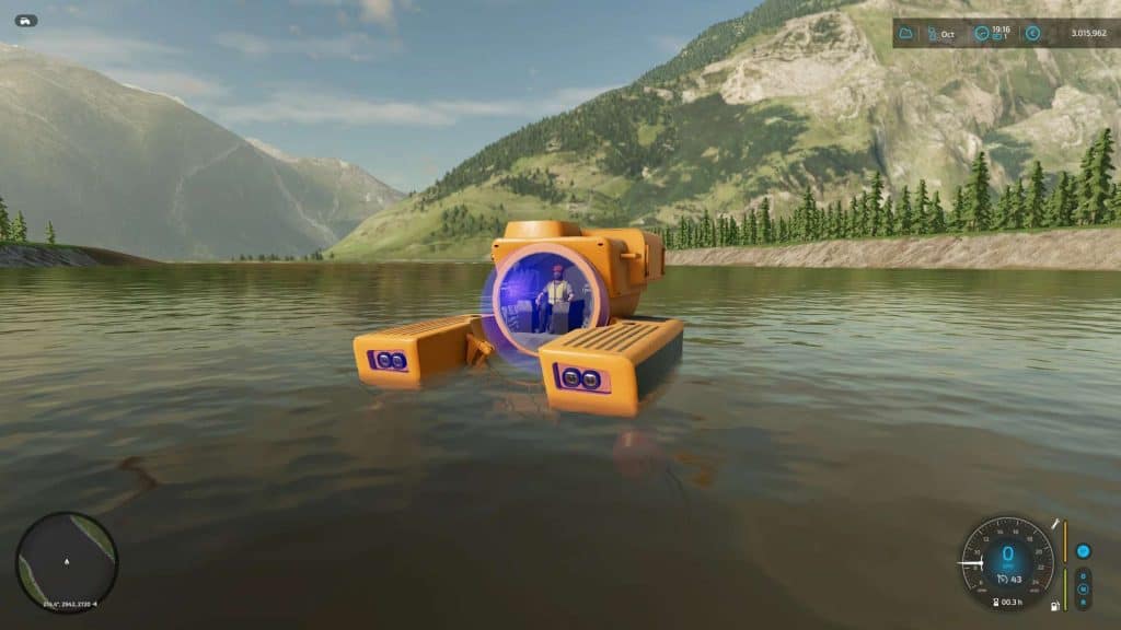 FS22 Submarine For yukon Valley Map V1.0 - FS 22 Vehicles Mod Download