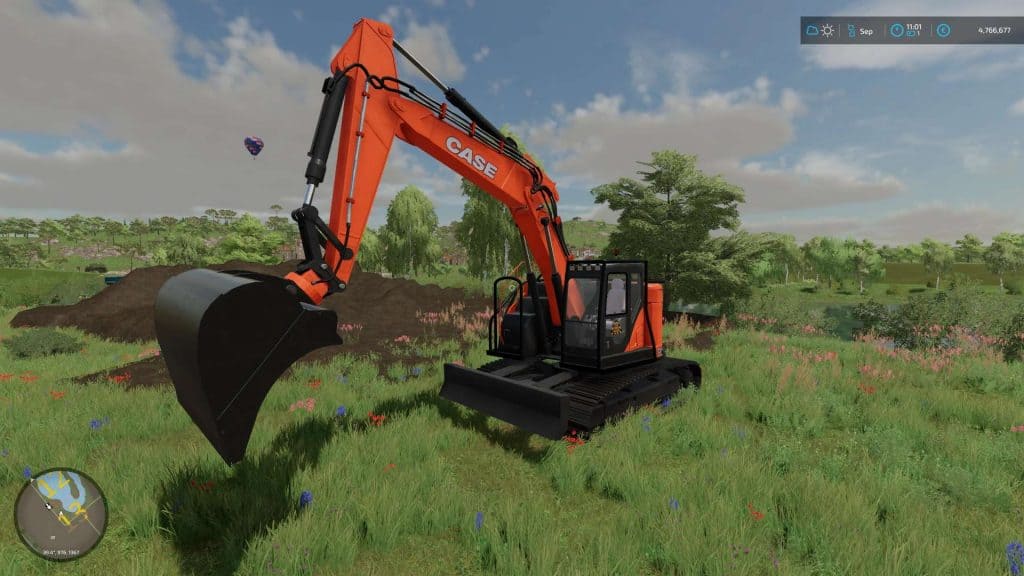 FS22 Case CX-245 SR v1.0 - FS 22 Forklifts / Excavators Mod Download