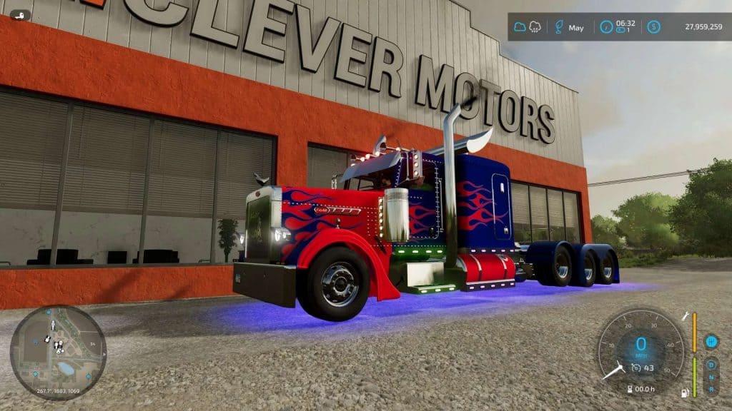 Peterbilt 389 Custom v1 (4) - Farming simulator 19 / 17 / 15 Mod