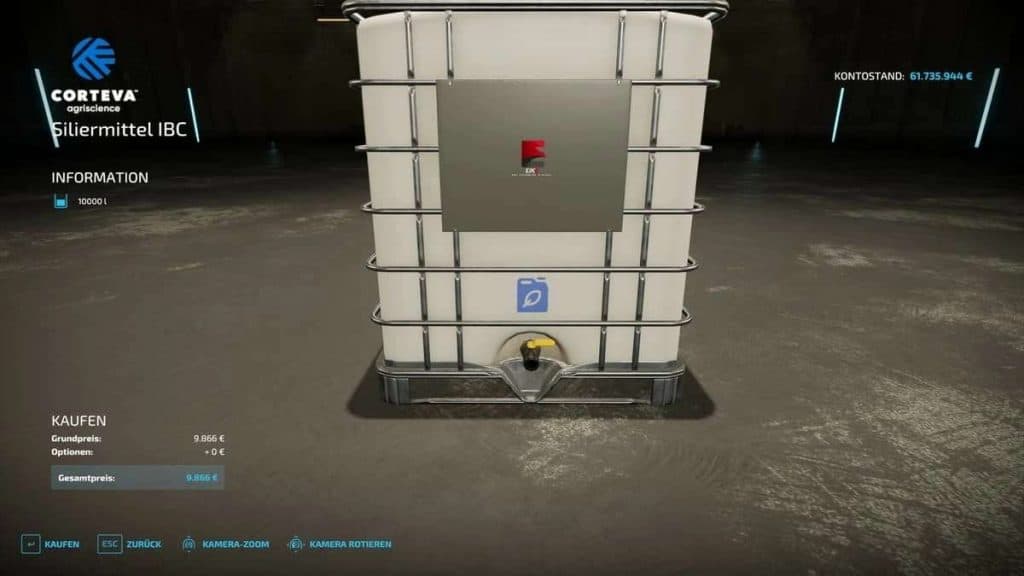 FS22 Siliermittel IBC v1.0 - FS 22 Other Mod Download