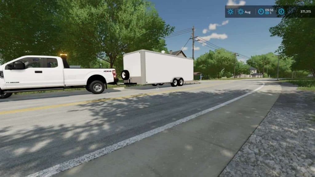 FS22 20FT Enclosed Trailer v1.1 - FS 22 Trailers Mod Download