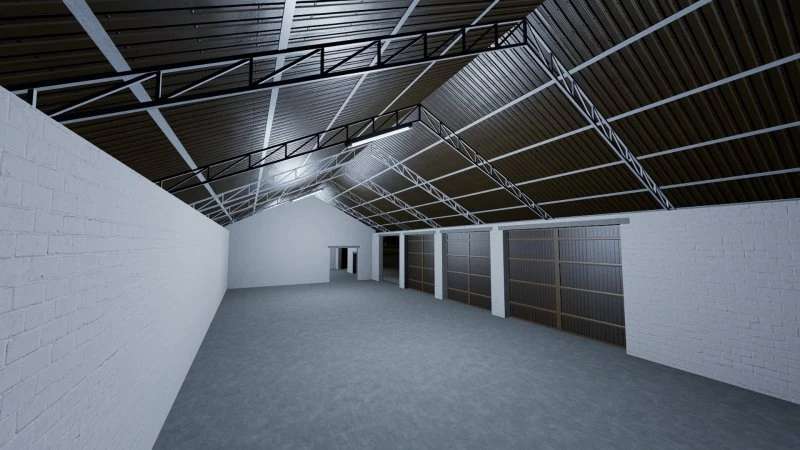 FS22 Big Garage 37×12 v1.0 - FS 22 Objects Mod Download