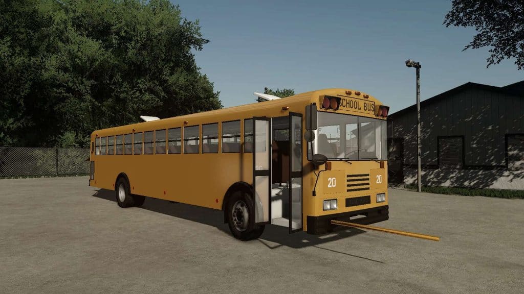 Blue Bird School Bus V1 (6) - Farming simulator 19 / 17 / 15 Mod