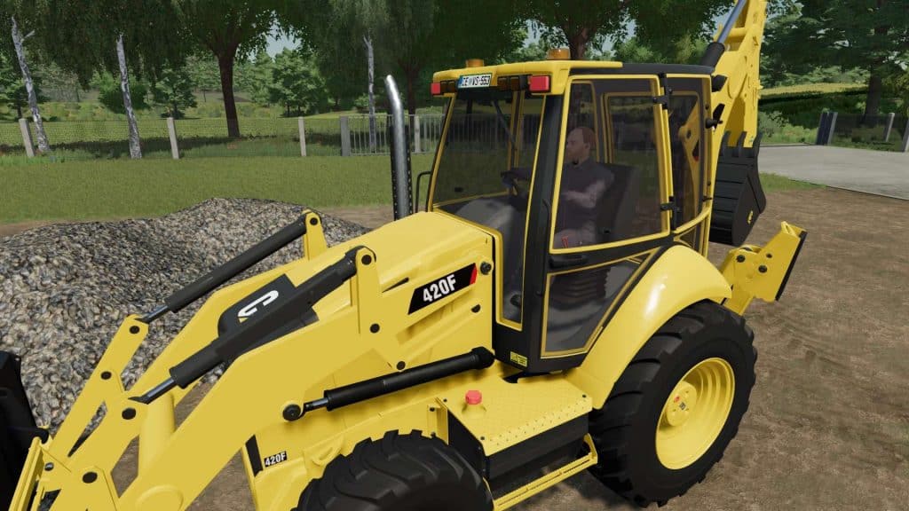 CAT 420F BACKHOE LOADER V2 (2) - Farming simulator 19 / 17 / 15 Mod