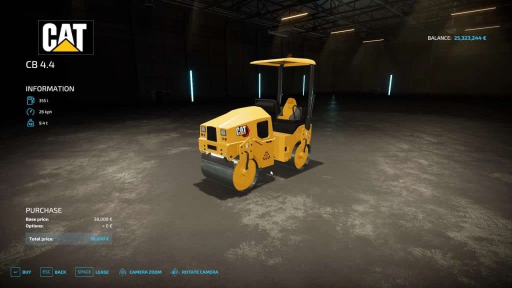 FS22 CAT vCB-4.4 V1.0 - FS 22 Vehicles Mod Download