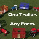 FS22 John Deere Wooden Thrower Rack V1.0 - FS 22 Trailers Mod Download