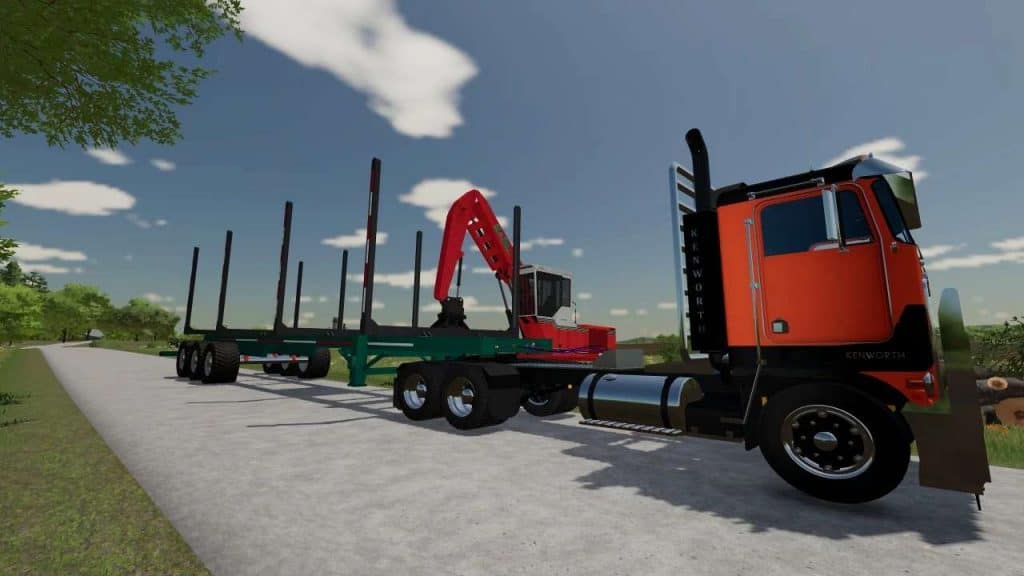 FS22 Short Long Log Trailer v1.0 - FS 22 Trailers Mod Download