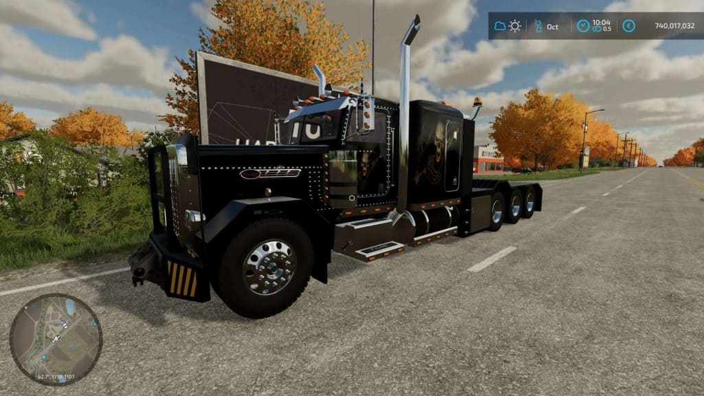 FS22 Bones Peterbilt 389 heavy truck v1.0 - FS 22 Trucks Mod Download