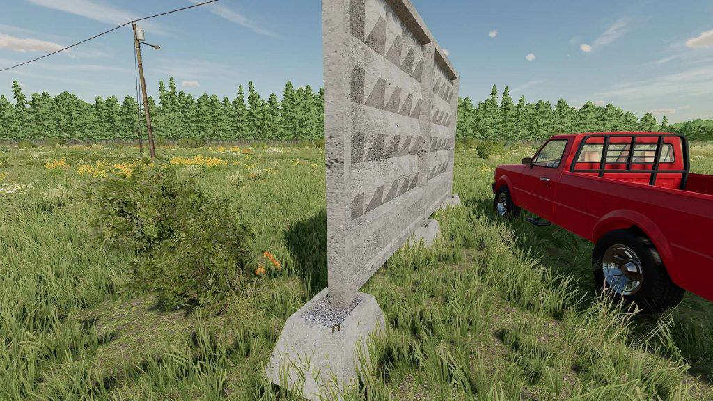 Concrete Fence [Prefab] v1.0 (4) - Farming simulator 19 / 17 / 15 Mod