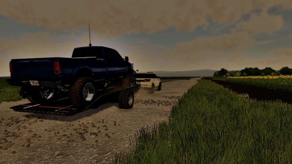 FS22 Homemade Tilt Deck Car Hauler v1.0 - FS 22 Trailers Mod Download