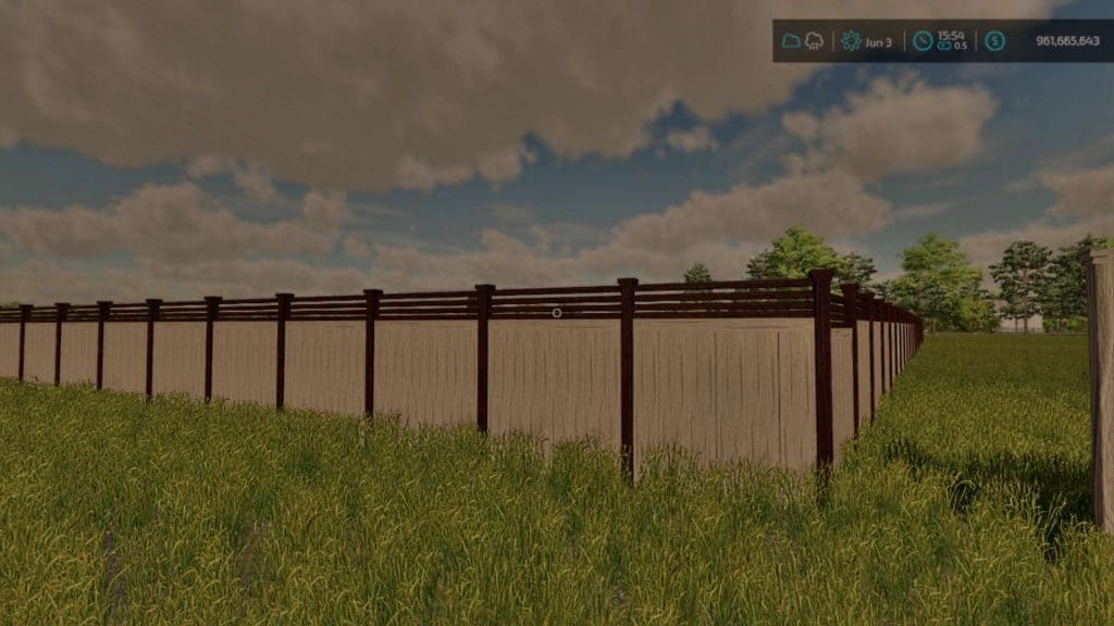 FS22 Privacy Fences V1.0 - FS 22 Objects Mod Download