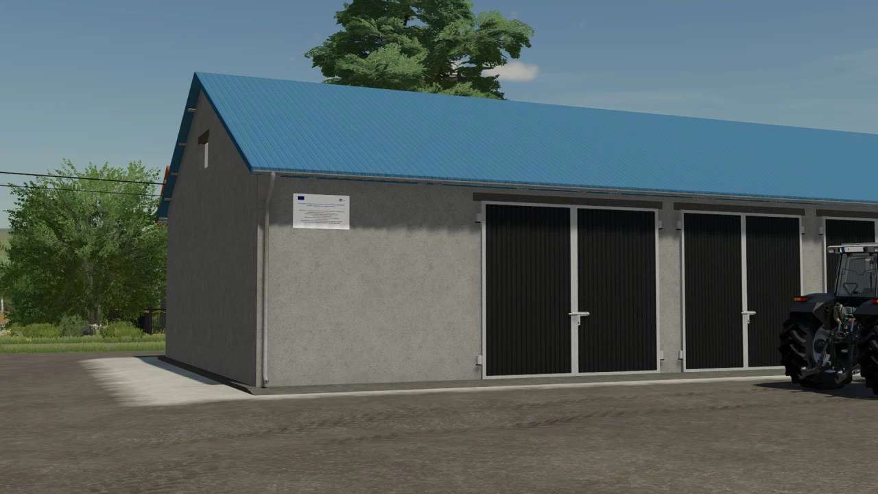 FS22 Big Garage 37×12 BETA - FS 22 Objects Mod Download