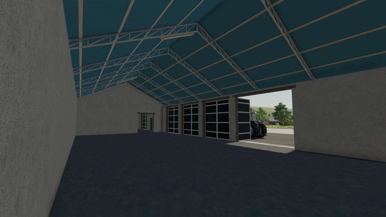 FS22 Big Garage 37×12 BETA - FS 22 Objects Mod Download