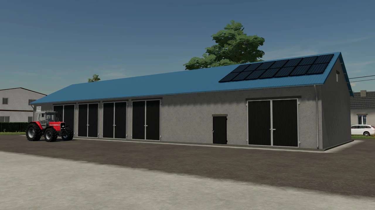 FS22 Big Garage 37×12 BETA - FS 22 Objects Mod Download