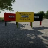 FS22 Customizable Farm Sign v1.0. - FS 22 Objects Mod Download